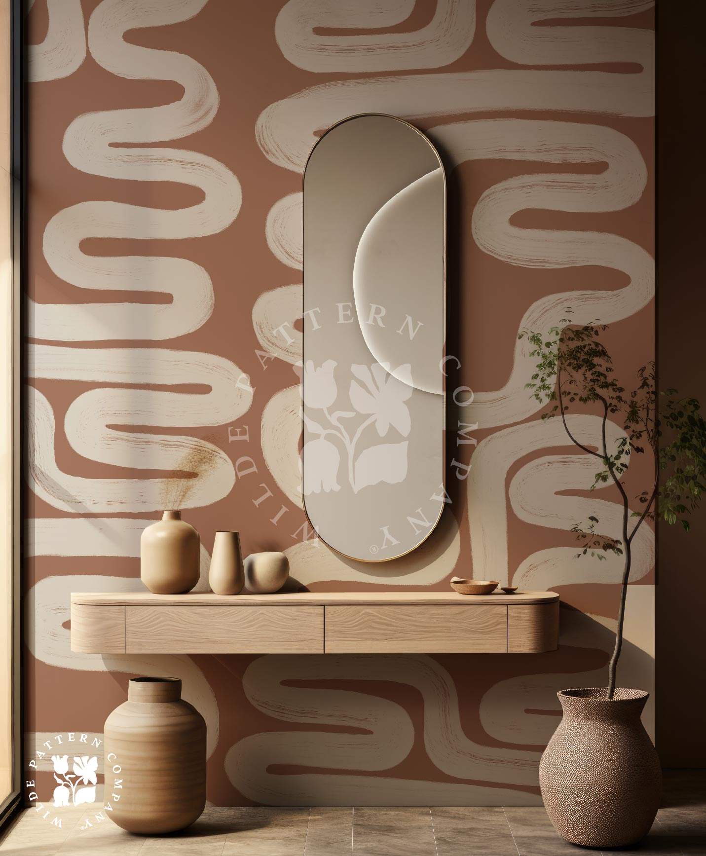 Mocha Mousse Wallpapers by Wilde Pattern Company