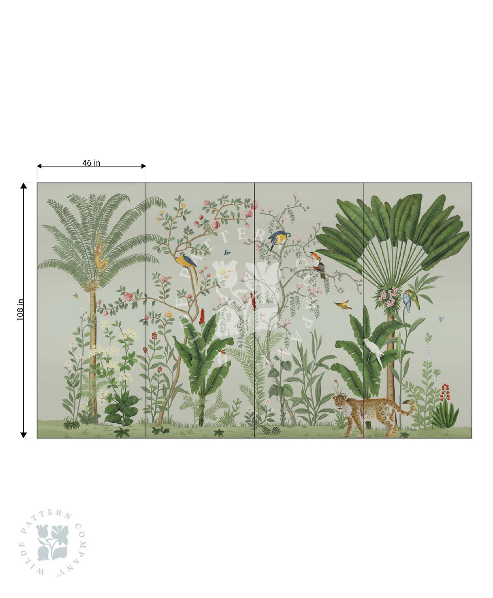 The Royal Courtyard, Chinoiserie Wallpaper – Wilde Pattern Company